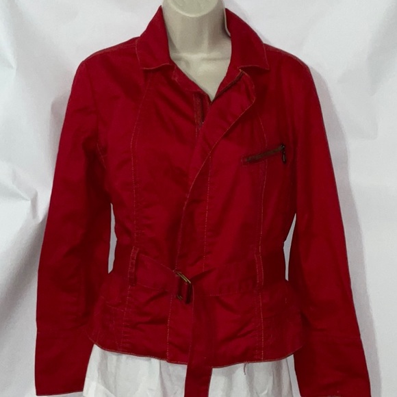 CAbi | Jackets & Coats | Cabi Red Jacket Sz S Very Cool | Poshmark